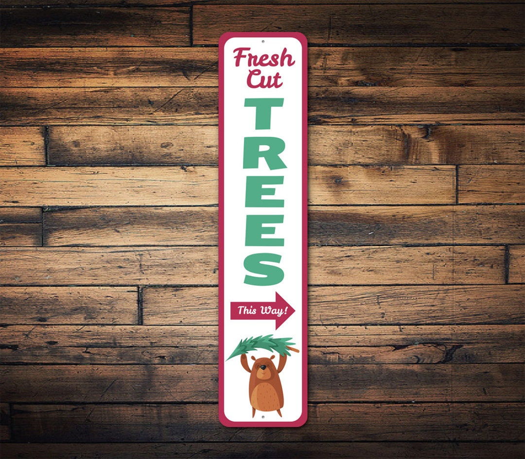 Fresh Cut Trees Sign, Tree Farm Sign, Decor for Christmas Tree, Tree ...
