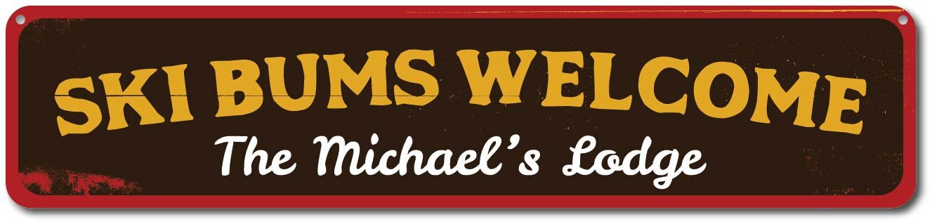 Ski Bums Welcome Sign Personalized Ski Lodge Sign Custom | Etsy