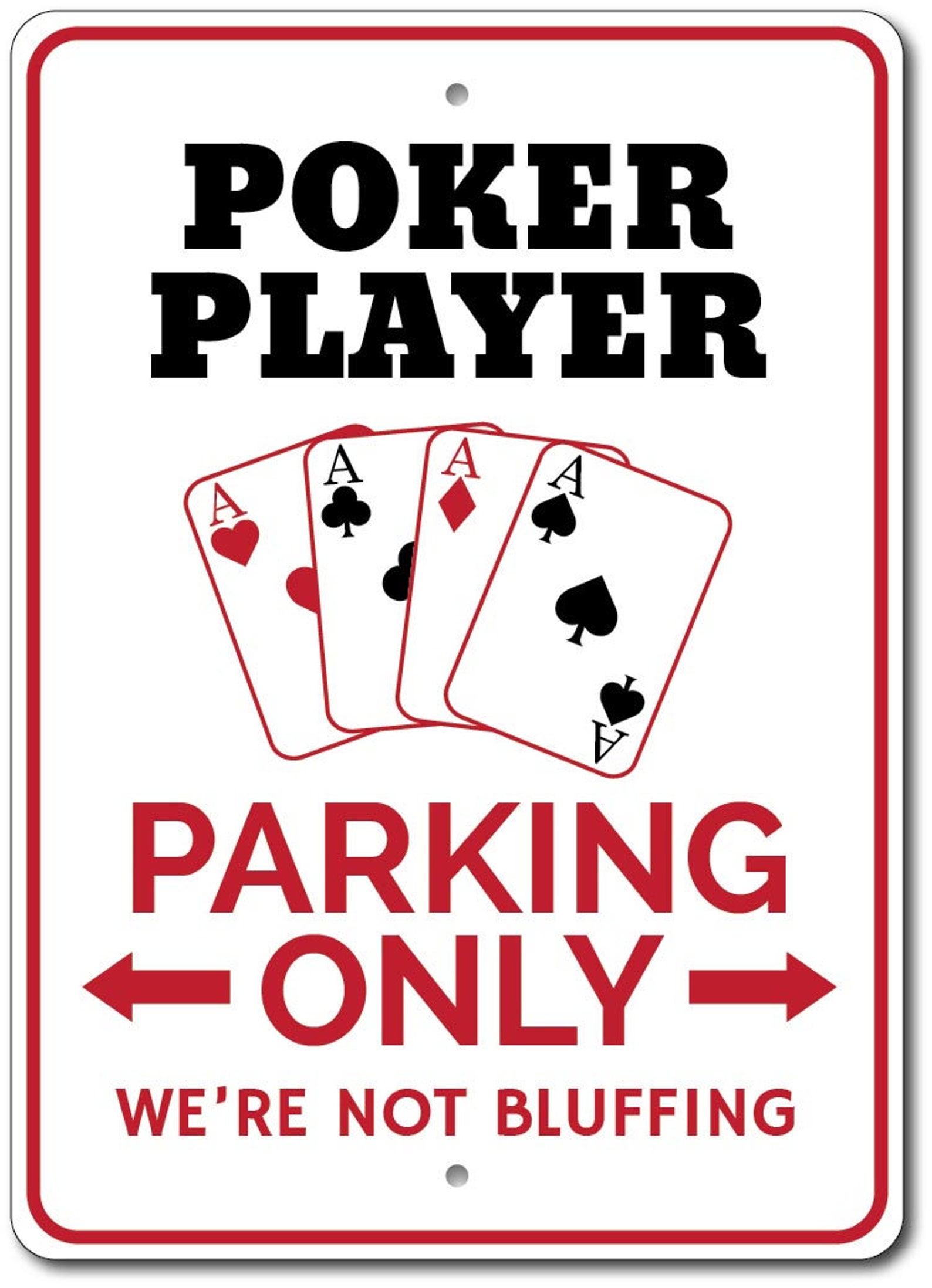 Poker Player Parking Sign Poker Player Gift Poker Room - Etsy
