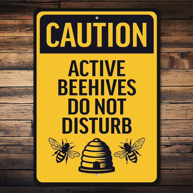 Bee Warning Sign - Etsy