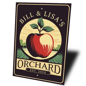 Apple Farmer Sign, Apple Tree Decor, Custom Apple Gift, Apple Tree Sign ...