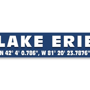 Lake Erie Sign Custom Lake Gift Erie Lake Gift Home on Erie - Etsy