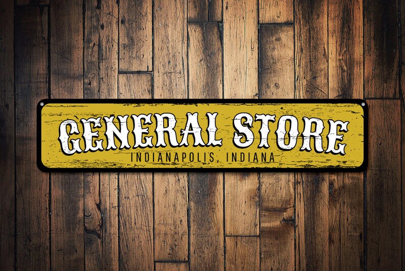 General Store Location Sign Personalized City State Sign | Etsy