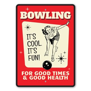 Vintage Bowling Sign, Bowling Decor, Bowling Lover, Bowling Room ...