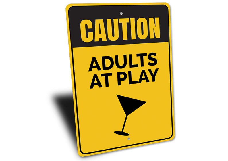 Adults Drinking Sign Caution Adults Adult Drinking Drink - Etsy