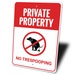 Private Property Sign, Keep Dog Off, Dog Lover Decor Signs, Danger Dog ...