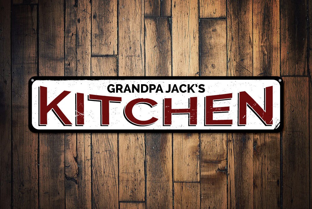 Kitchen Sign Personalized Name Kitchen Decor Metal Home Chef | Etsy