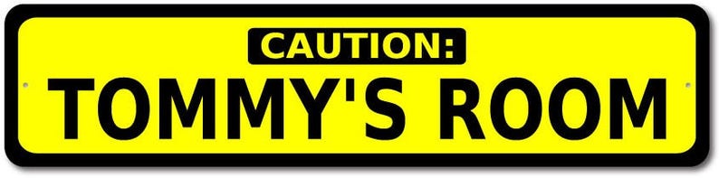 Caution Room Sign Custom Kid Room Sign Child Room Caution | Etsy
