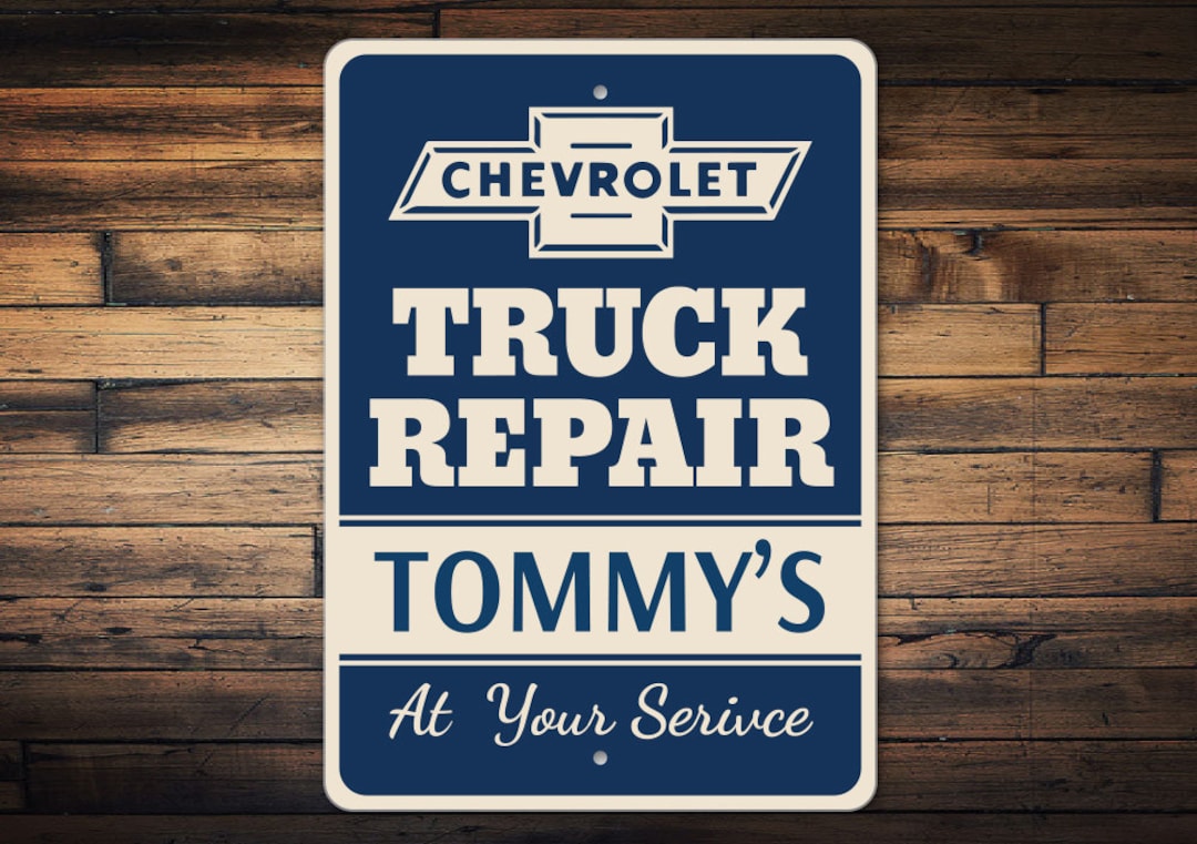 Chevrolet Truck Repair, Chevy Car Repair, Garage Repair Sign, Repair ...