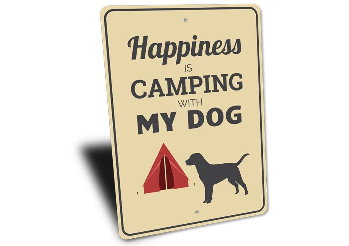 Camping Happiness Sign, Camping Decor, My Dog Camping Decor, Camping ...