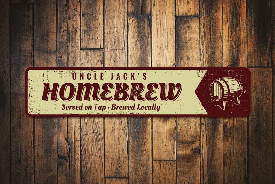 Homebrew Sign, Homebrew Decor, Homebrew Gift for Bar Owner Sign, Custom ...