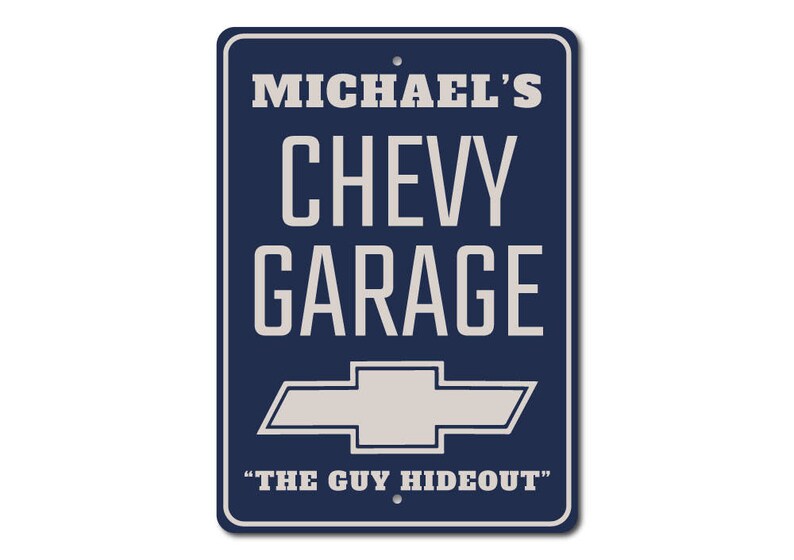 Chevy Garage Gift Chevy Garage Sign Chevy Logo Sign Custom | Etsy