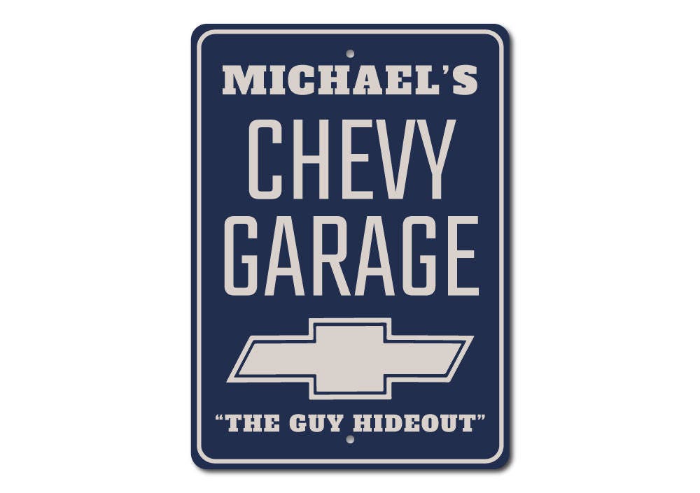 Chevy Garage Gift Chevy Garage Sign Chevy Logo Sign Custom - Etsy