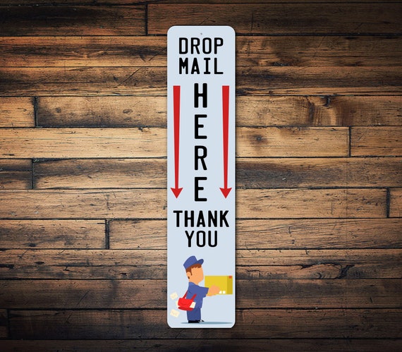 Drop Mail Here Sign Cute Office Decor Mail Office Sign | Etsy