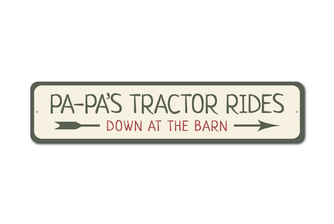 Tractor Rides Sign Papa Gift Papa Sign Tractor Ride Sign - Etsy