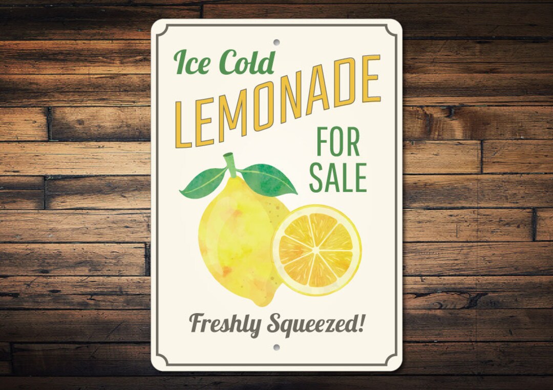 Lemonade Decor, Ice Cold Lemonade Sign, Lemon Decor, Lemon Lover Sign ...