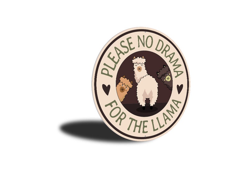 Funny Drama Llama Sign No Drama for Llama Llama Owners - Etsy