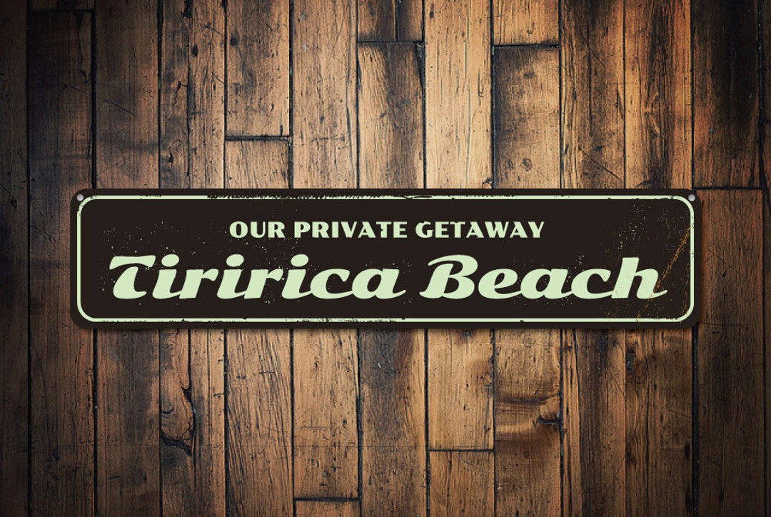 Private Getaway Sign, Personalized Beach Location Sign, Custom Beach ...