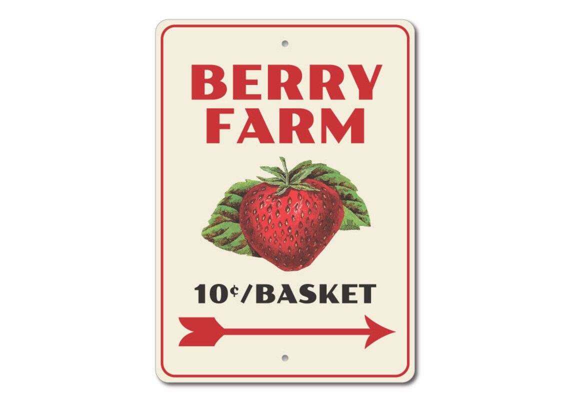 Berry Farm Sign Strawberry Decor Strawberry Lover Gift - Etsy