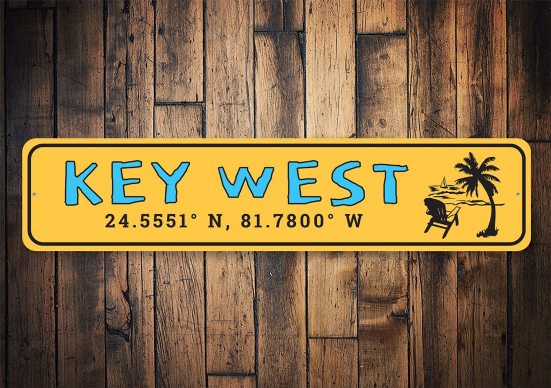Key West Palm Tree, Florida Sign, Key West Lover Decor, Beach Ocean ...
