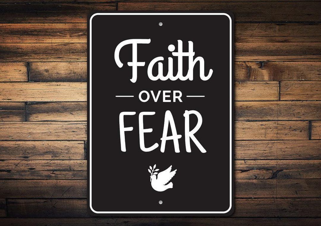 Faith Over Fear, Strong Faith, Gifts for Churches, Church Praying, Sign ...