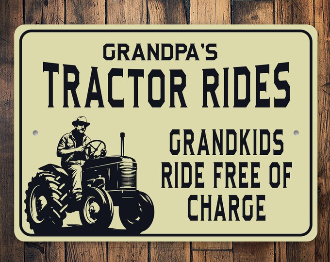 Tractor Rides Sign, Papa Gift, Papa Sign, Tractor Ride Sign, Barn ...