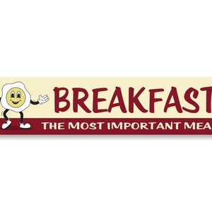 Retro Breakfast Sign, Breakfast Sign Decor, Breakfast Gift, Retro ...
