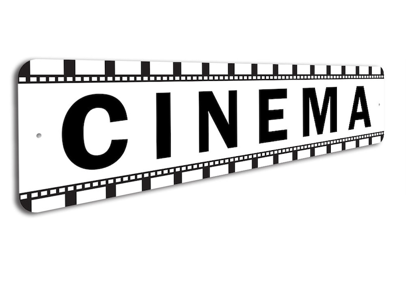 Cinema Sign, Simple Cinema, Cinema Sign, Movie Sign, Custom Movie Decor ...