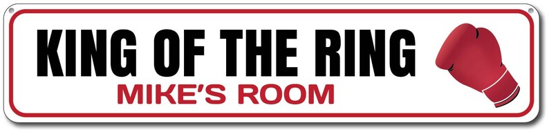 Boxing Sign Personalized King Of The Ring Sign Custom Kid | Etsy