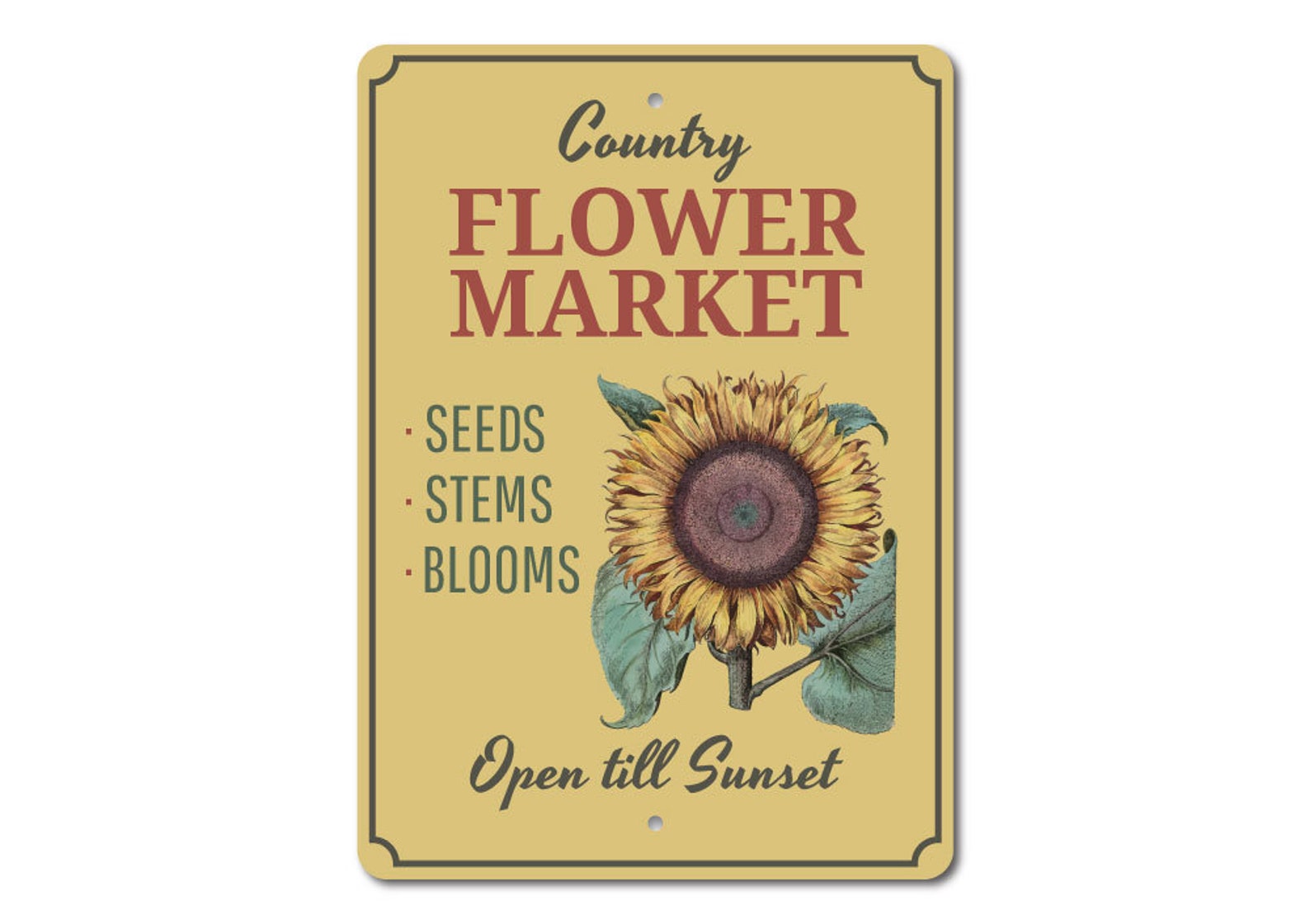 Sunflower Sign Decoration Sunflower Decor Sunflower Garden | Etsy