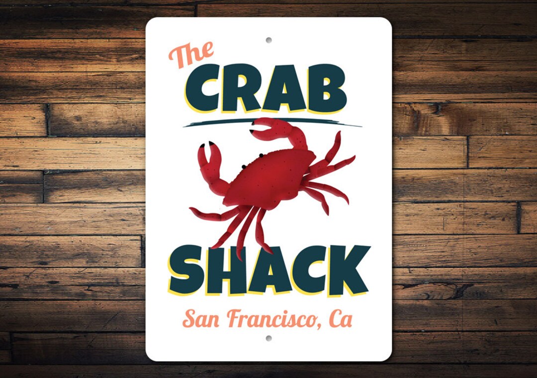The Crab Shack Sign, Coastal Wall Decor, Beach House Sign, Seafood ...