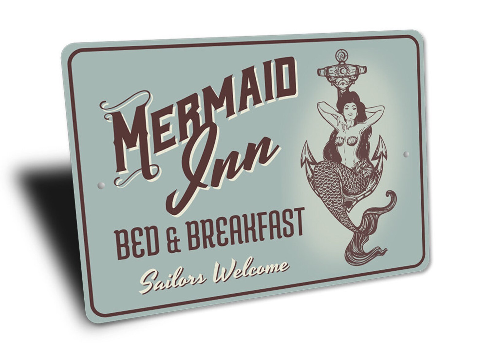 Mermaid Inn Sign Mermaid Decor Sign Mermaid Lovers Metal - Etsy
