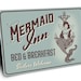 Mermaid Inn Sign, Mermaid Decor Sign, Mermaid Lovers, Metal Sea Sign ...