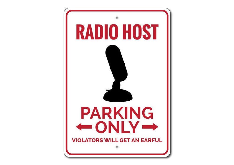 Radio Host Parking Sign Radio Host Sign Radio Host Gift for - Etsy