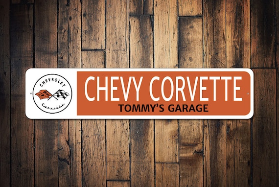 Dad Car Lover Gift Custom Father Sign Chevy Corvette Sign | Etsy