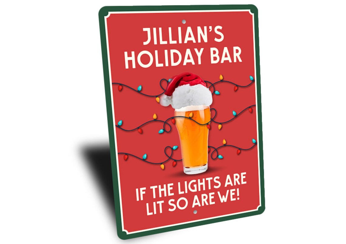 Custom Christmas Bar Sign Christmas Sign Family Christmas - Etsy