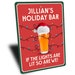 Custom Christmas Bar Sign, Christmas Sign, Family Christmas Sign ...