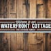 Waterfront Cottage Sign, Personalized Welcome Beach Sign, Custom Family ...