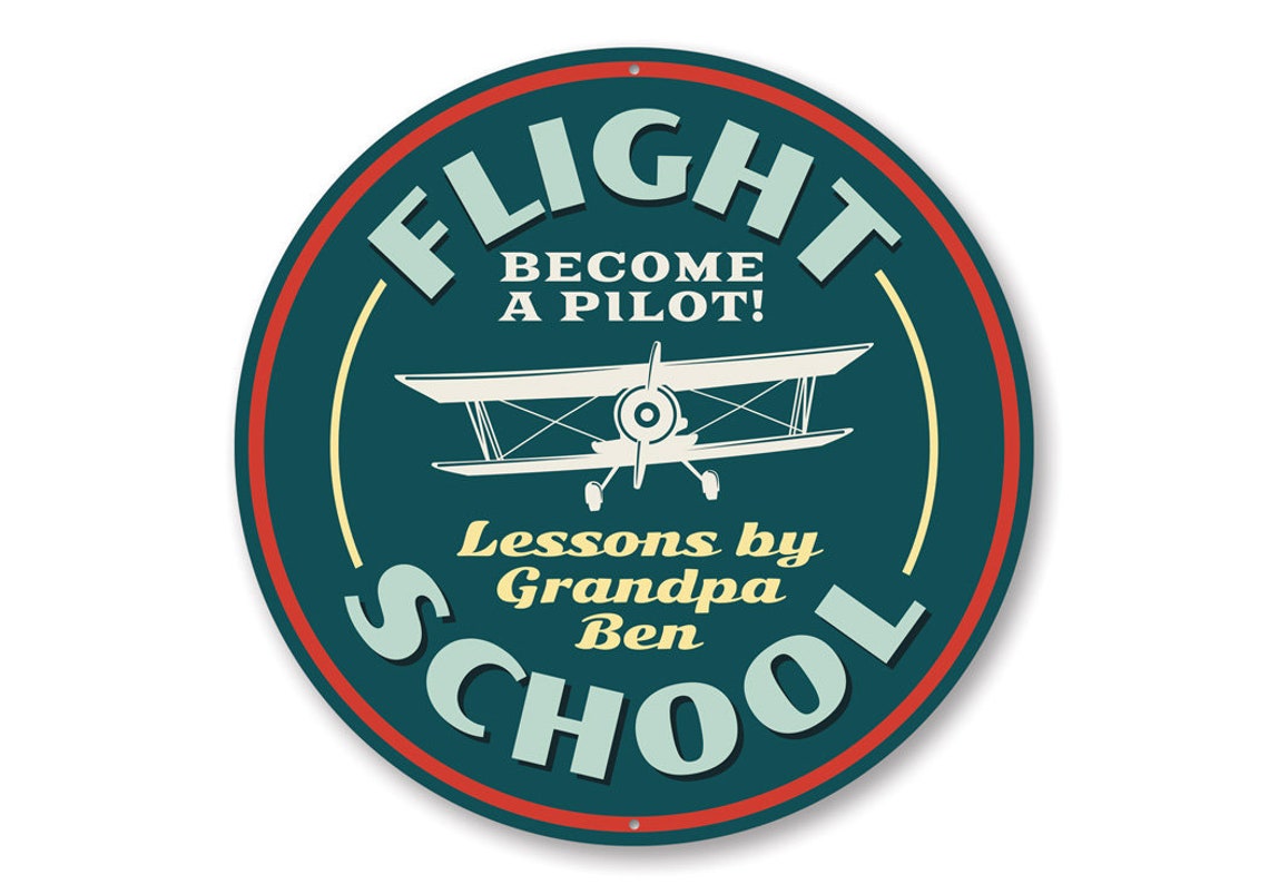 Flight School Sign Flight School Become A Pilot Pilot Life - Etsy