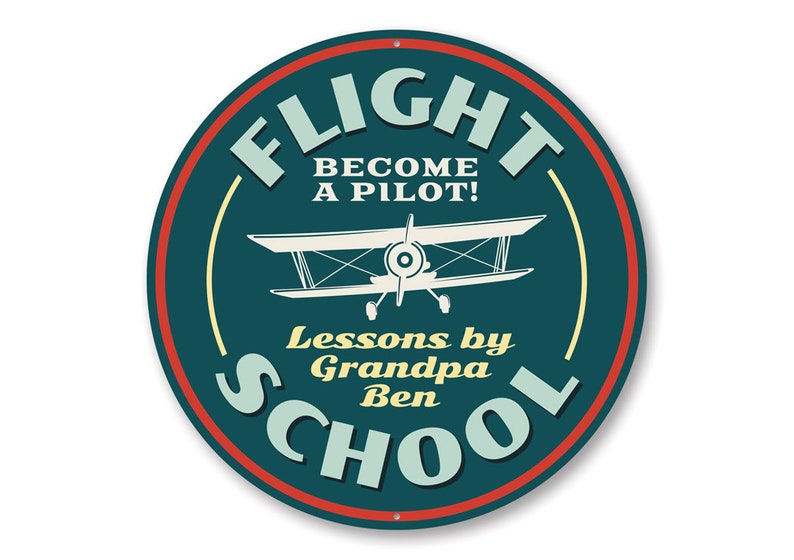 Flight School Sign Flight School Become A Pilot Pilot Life - Etsy