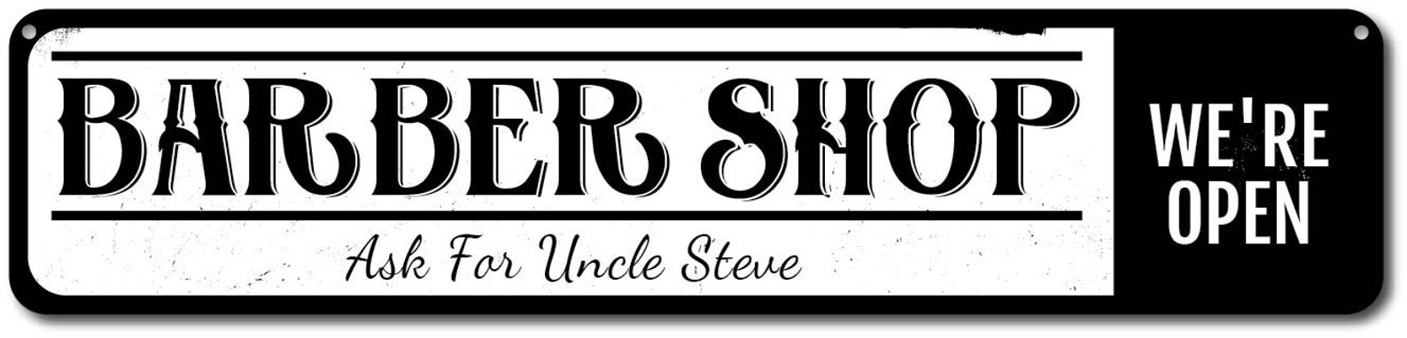 Barber Shop Sign Personalized We're Open Sign Custom | Etsy