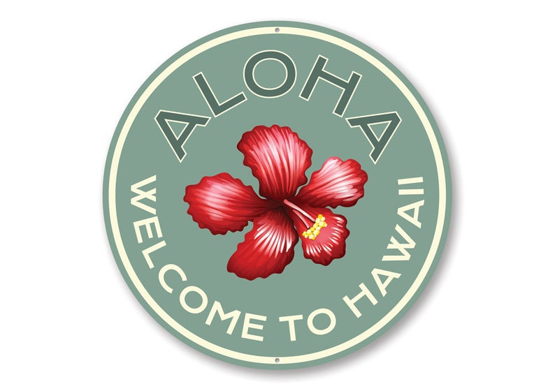 Aloha Sign Welcome To Hawaii Sign Hawaii Decor Sign Hawaii | Etsy