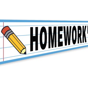 Homework Sign, Homework Decor, School Work Sign, School Decor, Teachers ...