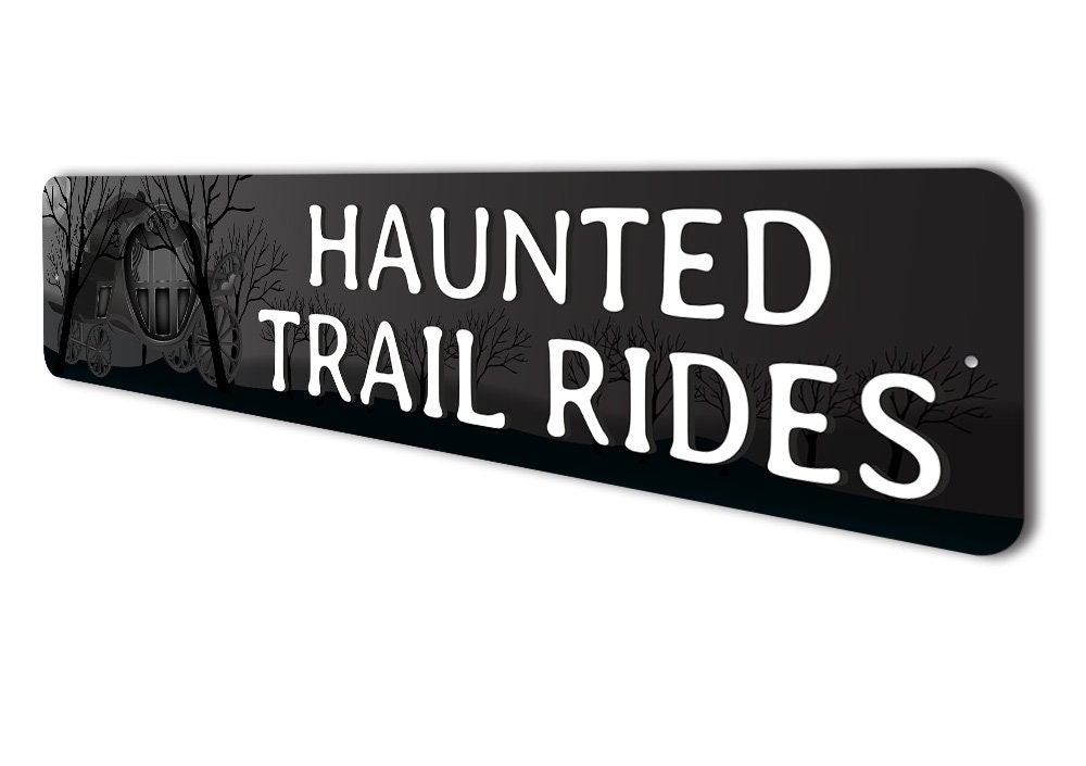Halloween Trail Ride Sign Trail Ride Sign Haunted Trail - Etsy