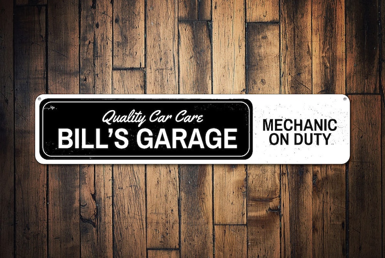 Mechanic on Duty Sign Custom Garage Sign Quality Car Care | Etsy