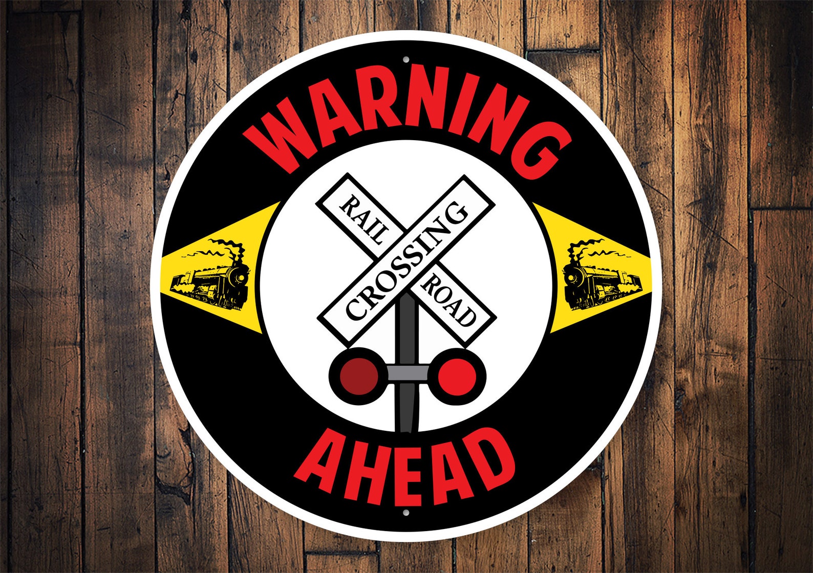 Train Warning Sign Railroad Crossing Train Xing Warning | Etsy