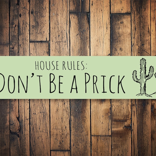 Funny House Rules Sign - Etsy