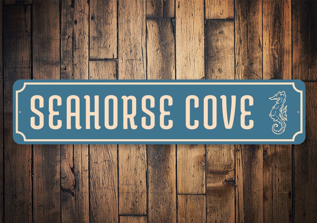Seahorse Cove Sign, Beach Seahorse, Seahorse Sign, Beach Gift, Cruise ...