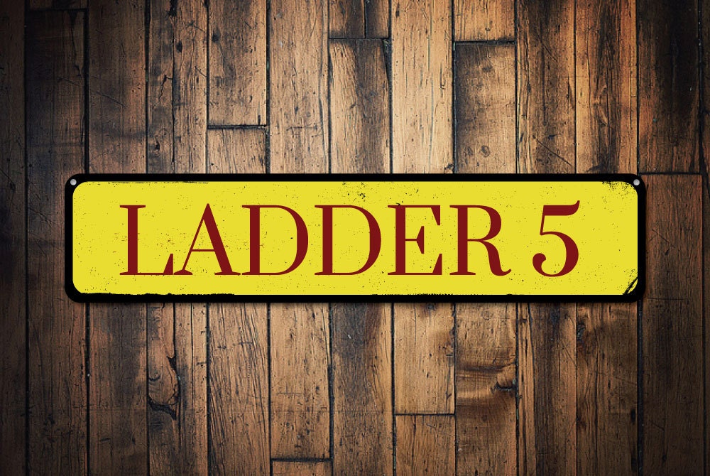 Ladder Number Sign Personalized Firehouse Sign Fireman Man | Etsy