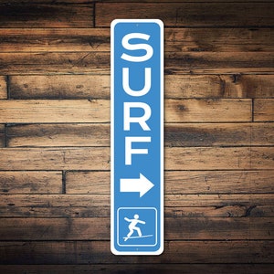 Surfing Sign, Surf Lover Signs, Beach Surf Decor, Surfing Gift Sign ...